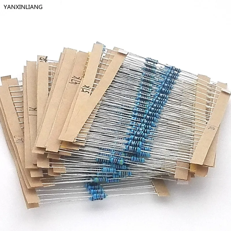 600Pcs 30 Kinds Each Value Metal Film Resistor pack 1/4W 1% resistor ...