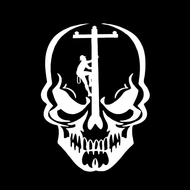 Lineman Skull Decals