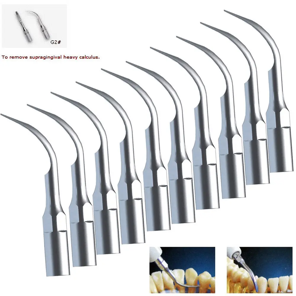 10pcs Dental Ultrasonic Piezo Scaler Tips G2 Tips Fit Ems Woodpecker In