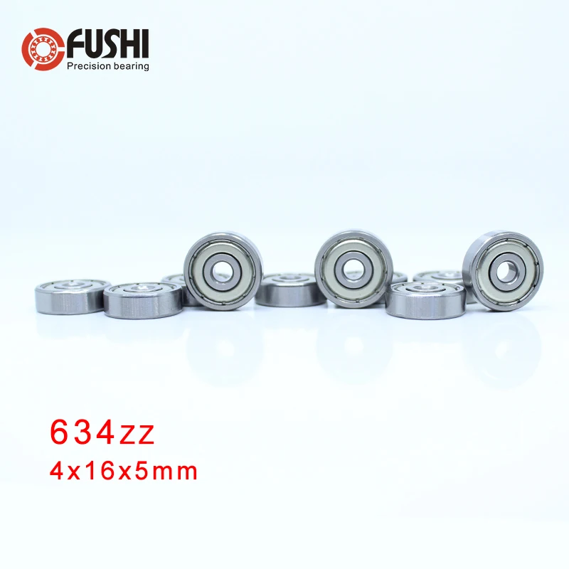 634zz Bearing 4*16*5 Mm 10pcs Abec-1 Grade R1640hh 634z Miniature 634 ...