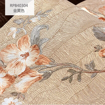 European Luxury 3D Relief Wallpaper 3D Retro Floral Background Wall ...
