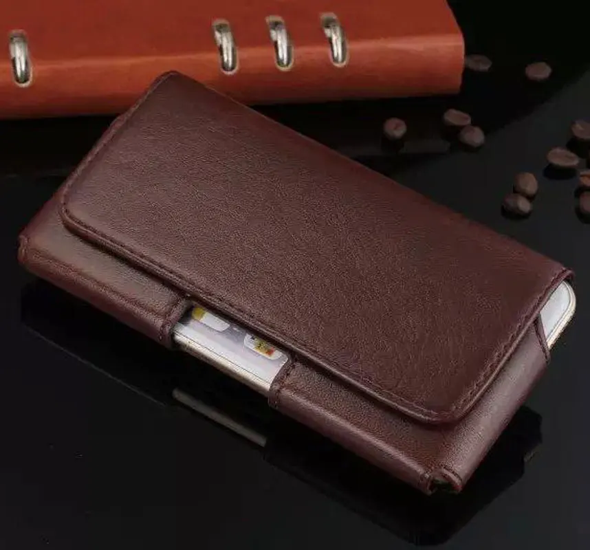 Luxury Belt Clip Bag for 5.0 & 5.5 inch Phone Case Cover Leather Pouch ...