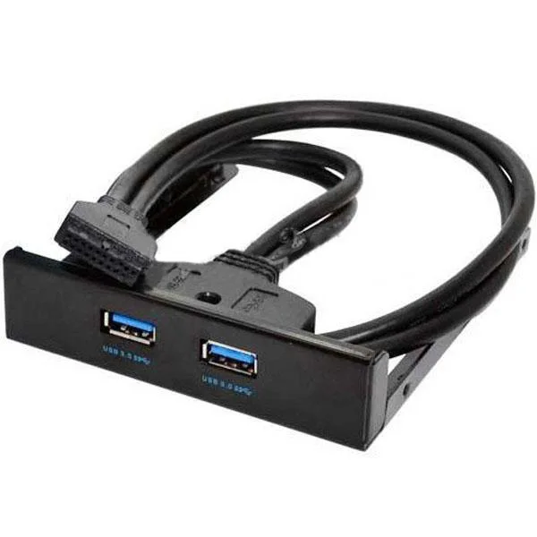 Superspeed USB 3.0 20 Pin 2 Ports Front Panel Floppy Disk Bay Hub ...