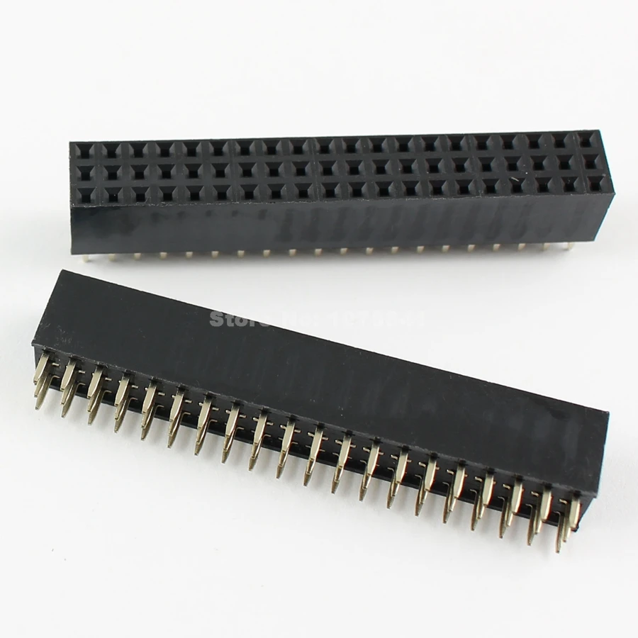 40 Pcs Per Lot 2.54mm 3x20 Pin 60 Pin Female Three Rows Straight Pin ...