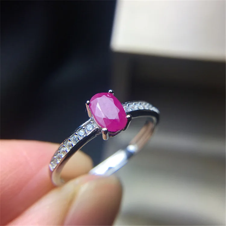 Aliexpress.com : Buy Classic wedding rings women natural blood red ruby ...
