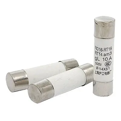 3Pcs RT18 RT14 500V 10A gL Cylindrical Ceramic Fuse Links 14x51mm|fuse ...