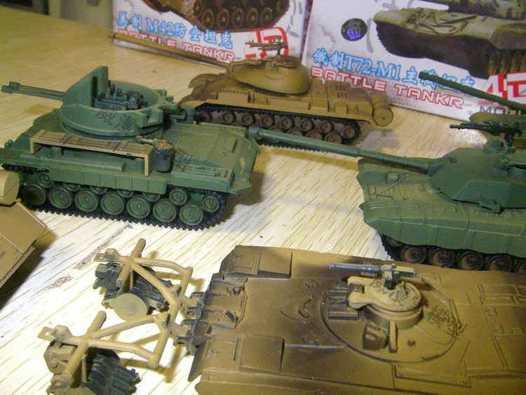 8pcs 1:72 4D Plastic Assemble Tank 1st Generation World War II Model ...