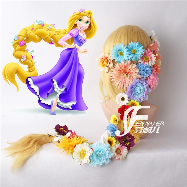 Rapunzel Hair With Flowers