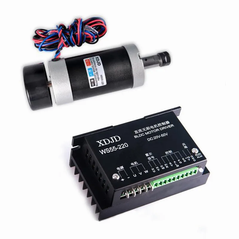 500W Brushless Spindle ER11 Chuck CNC 0.5KW Spindle Motor 55MM Clamp ...