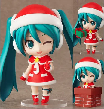 4" Hatsune Miku Chritmas Miku PVC Mini Action Figure Toy Doll 10cm Q ...