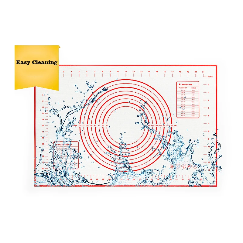 Большой размер силиконового коврик для выпечки коврик для замеса теста ...