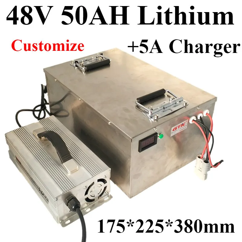 50AH 48V lithium ion battery charger 5A 48V 50AH lithium battery for ...