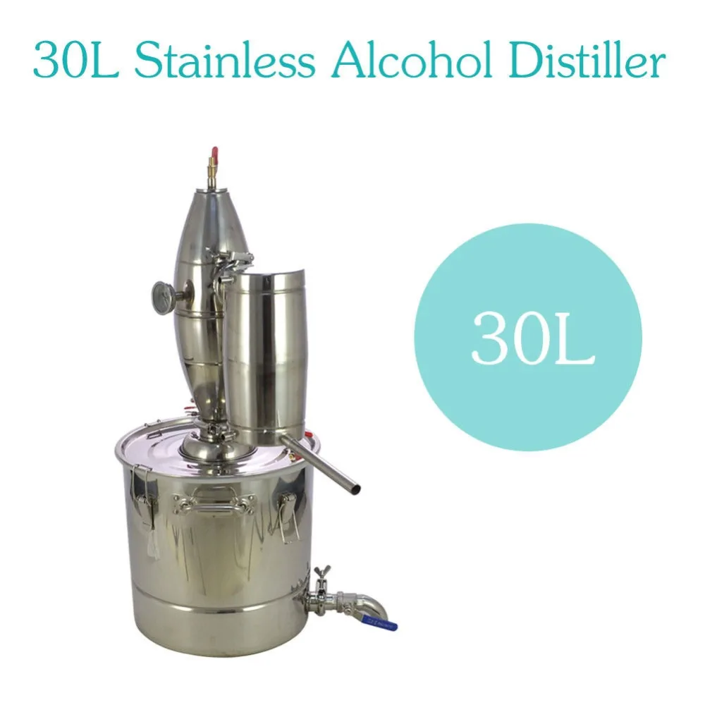 30L stainless steel Wine Making Boiler Home Brew Kit Alcohol Distiller ...