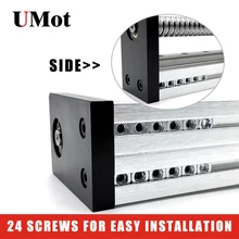 UMot CNC 선형 가이드 볼 스크류, 맞춤형 선형 레일 슬라이드 모션 모듈 액추에이터, 100mm-1000mm 스트로크