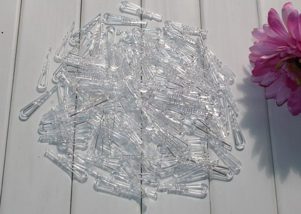 35mm plastic shirt clips transparent 1000pcs/lot shirt pin garment ...