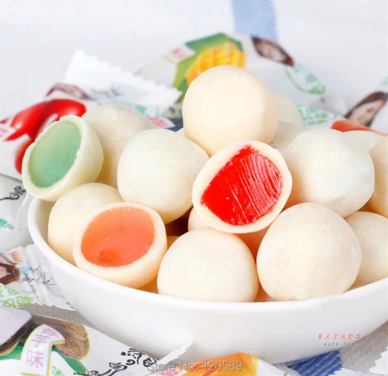 250g Stuffed Fresh Milk Balls, Different Tastes Crisp Stuffed Milky ...