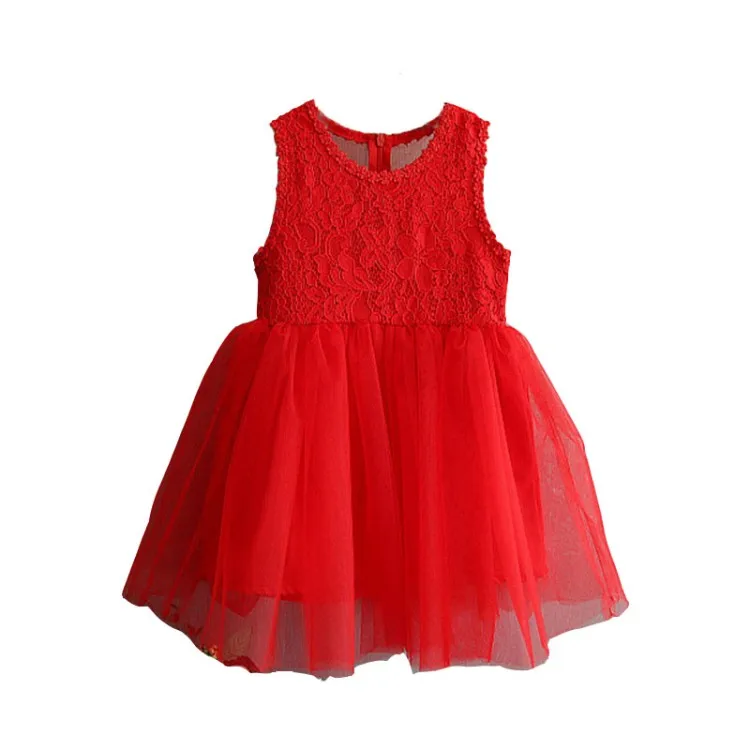 baby summer bow princess dress girls vest dress child lace mesh ...