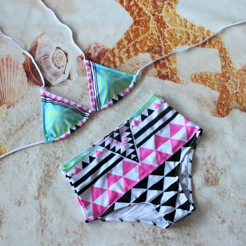 2017 New Sexy Bikinis Women Swimsuit High Waisted Bathing Suits Swim