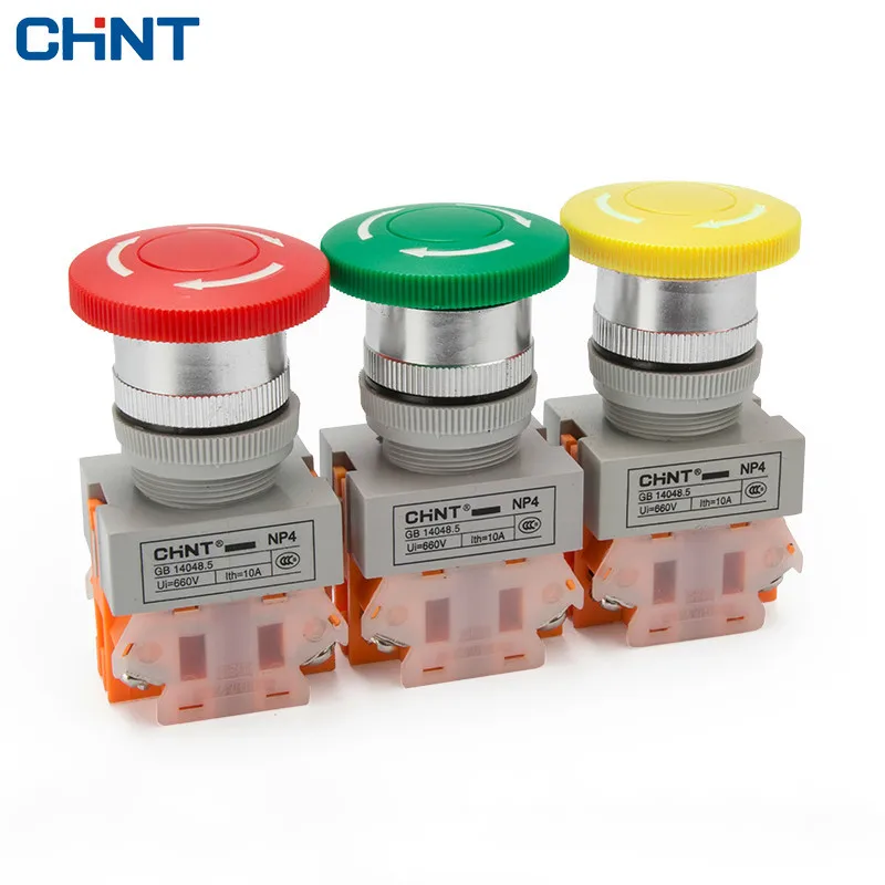 CHINT สวิตช์หยุด NP4 11ZS หยุดฉุกเฉินตั้งแต่ปุ่มล็อคหัวเห็ดตั้งแต่ Lock ...