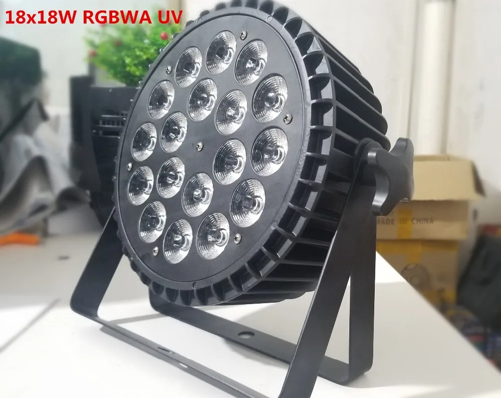 Led par light 18x18W RGBWA UV 6in1 wash par led LED Flat Par Can wash ...