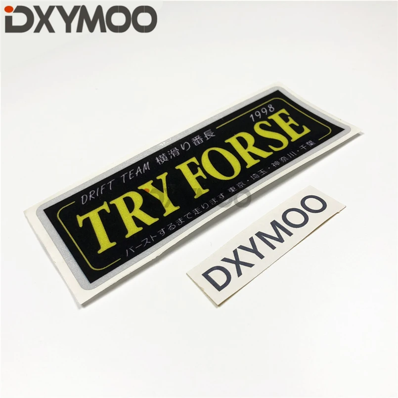 Car Stickers Japanese Osaka Drift Team 1998 Try Forse Motorcycle Vinyl ...