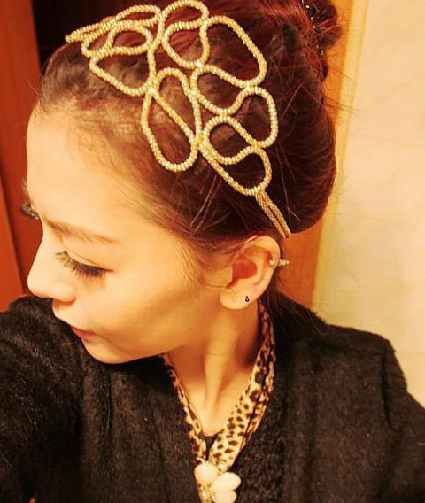 Fashion Lovely New Metallic Gold Braid Braided Hollow Elastic Stretch ...