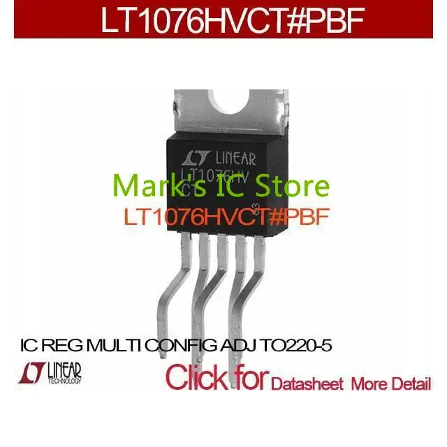LT1076HVCT#PBF IC REG MULTI CONFIG ADJ TO220 5 LT1076HVCT 1076 LT1076 ...