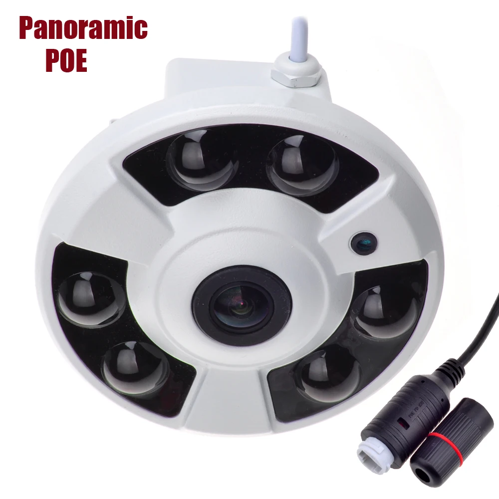 NEW Panoramic IP Camera 720P/960P/1080P Wide Angle FishEye 5MP 1.7MM ...