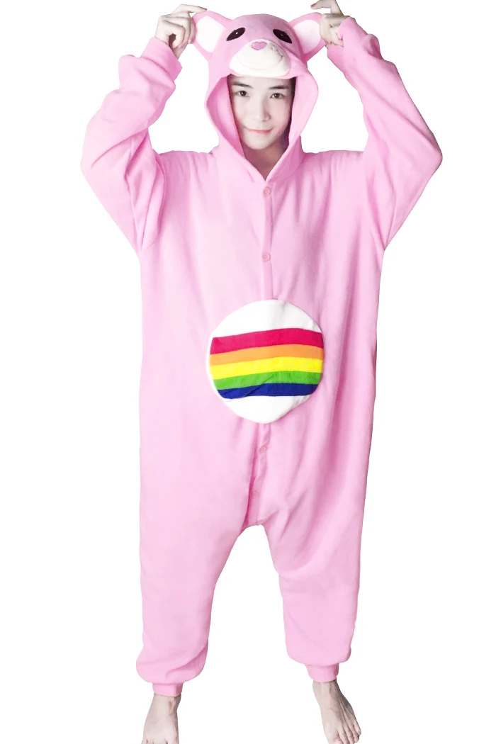 Designer Cartoon Anime Animal RAINBOW BEAR Care Bears Pink Adult Unisex ...