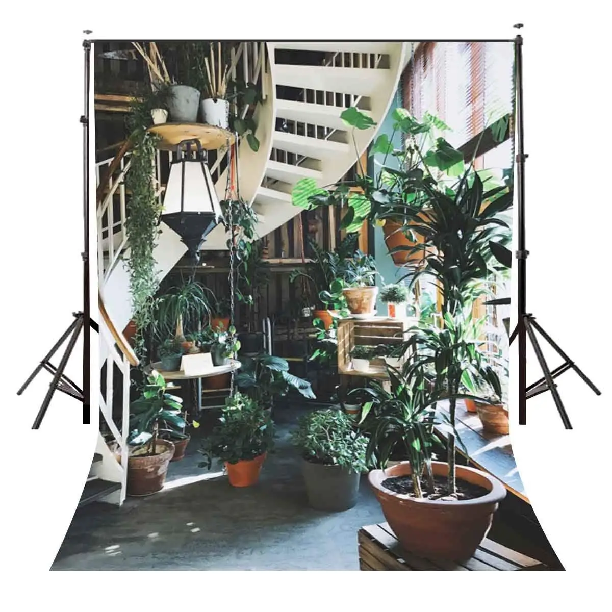 5x7ft Vibrant Green Plants Backdrop Cozy Alone Time Photography ...
