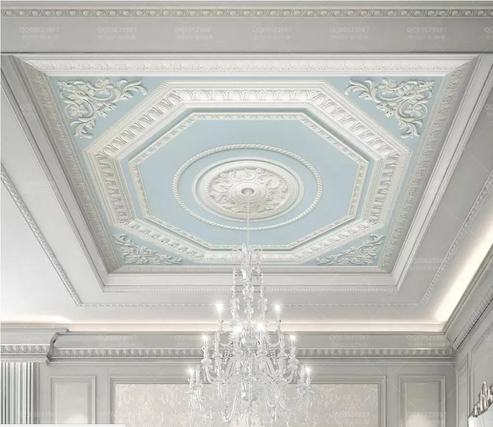 Custom Murals blue ceilings Wallpaper Bedroom TV Background Galaxy ...