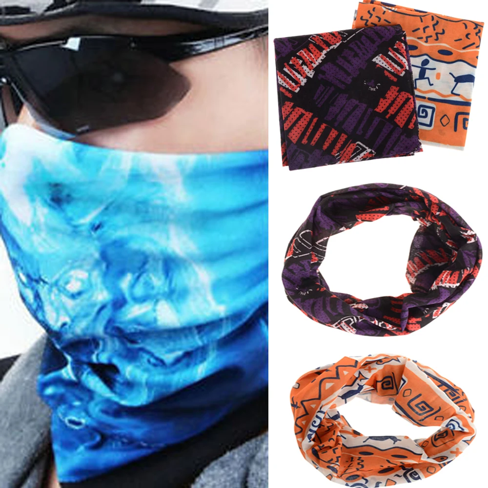 MULTI use SCARF Snood NECK HEAD WEAR BANDANA TUBE MASK SNOOD CAP WARMER ...