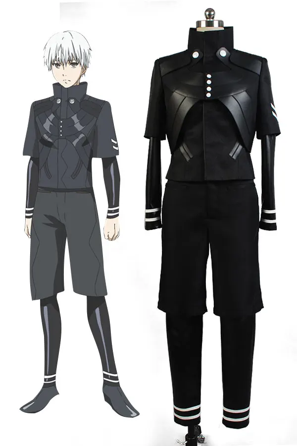 Anime Tokyo Ghoul Cosplay Costume Ken Kaneki Coat Armor and Short Only ...