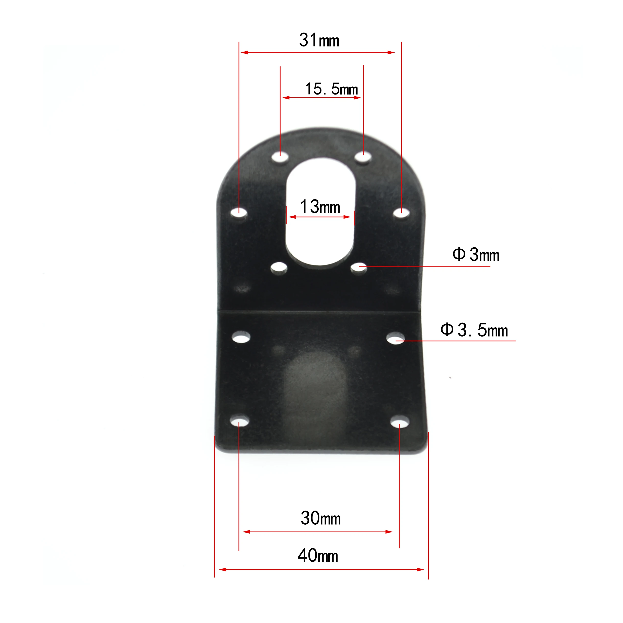 37mm geared motor fixing bracket with 6mm shaft size.