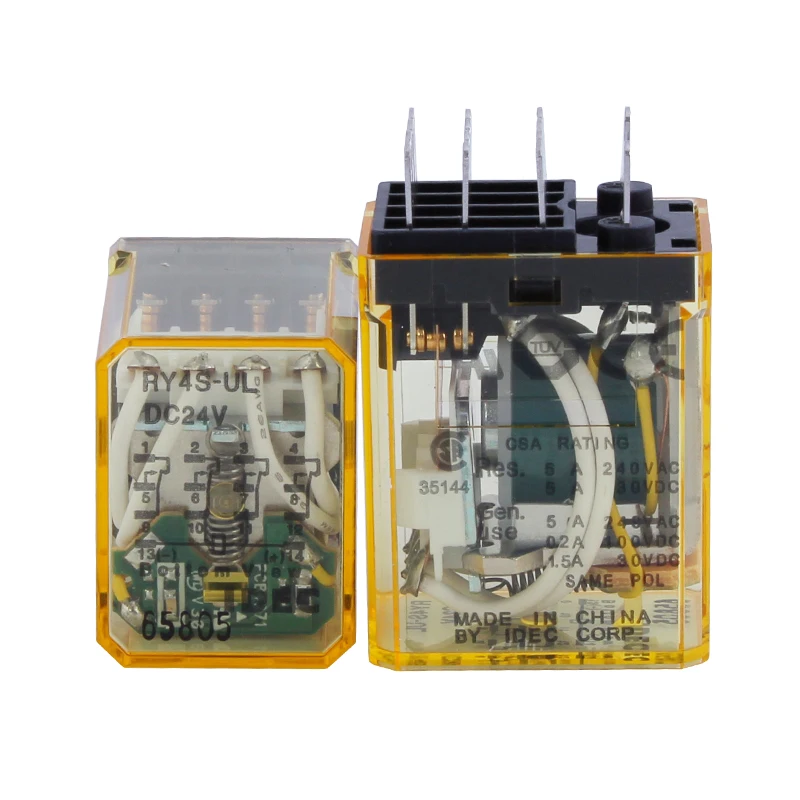 NEW relay RY4S UL DC24V RY4S UL DC24V DC24V 24VDC 24V 5A 240VAC 14PIN ...