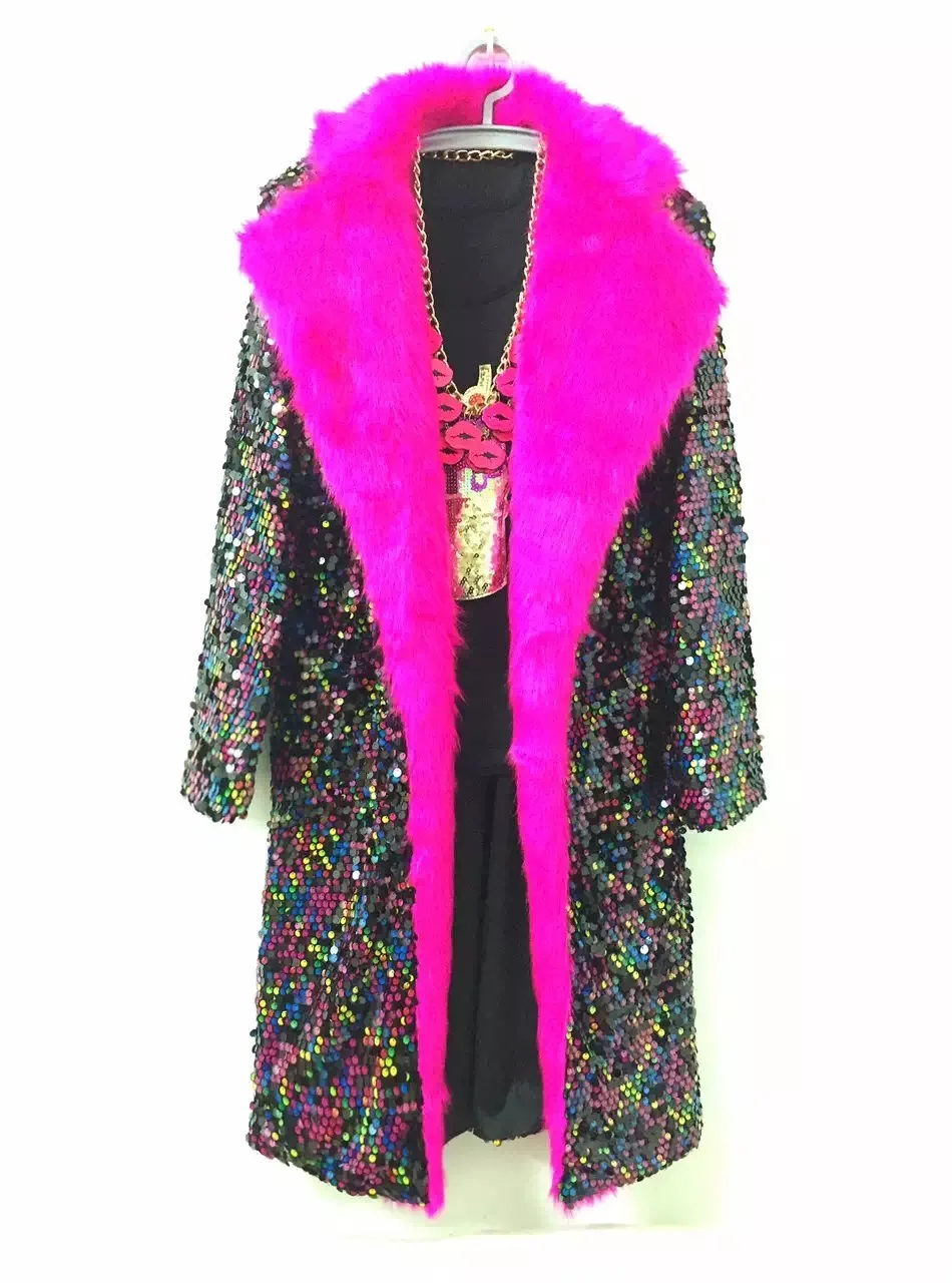 Nightclub-Male-singer-DG-style-Fluorescent-light-sequins-baseball ...