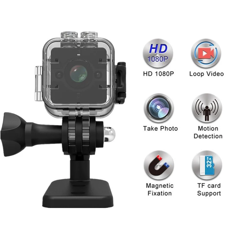 SQ12 Waterproof Mini Camera 1080P Sport Action Camera HD Video Recorder ...