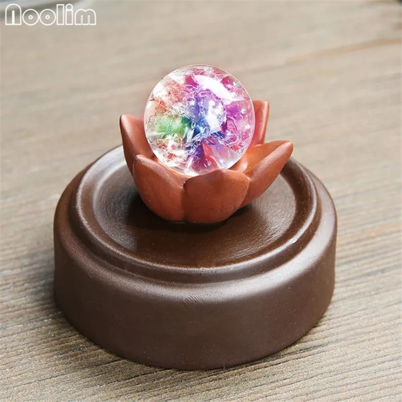 Led Dragon Incense burner Ceramic Waterfall LED Light Electric Incense ...