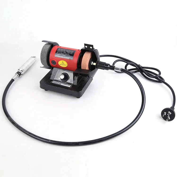 150 W Mesin Pemoles Bench Penyangga Polisher Grinder Buffing Pahat Kayu ...