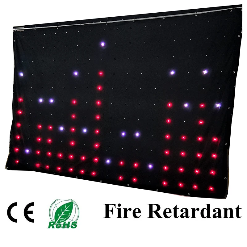 P18 2Mx3M DMX Controller 80 Animated Patterns LED Vision Curtain Stage ...