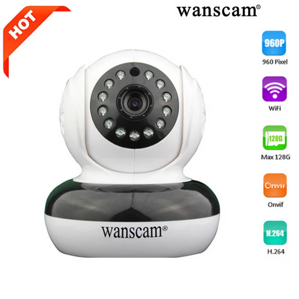 WANSCAM HW0046 Network Wireless IP Camera Wi fi Plug Play 960P 1.3MP IR ...