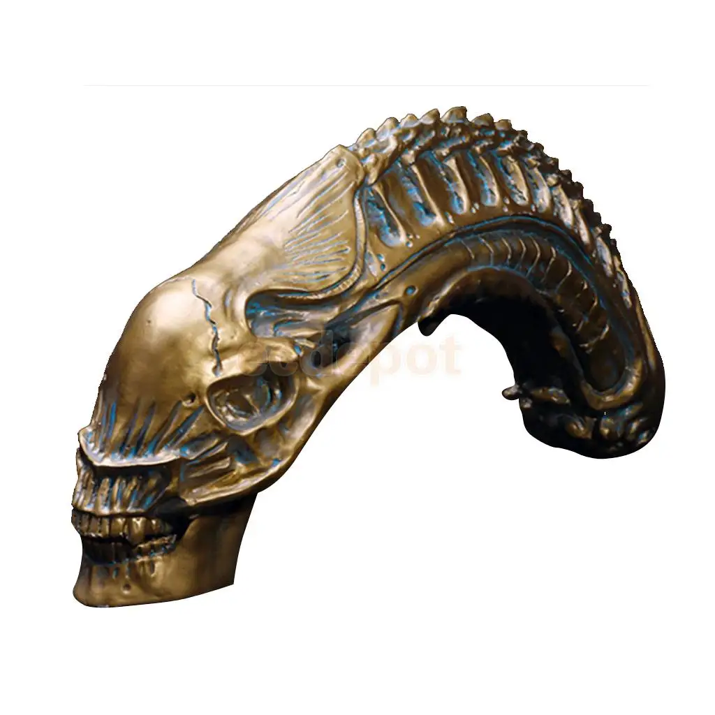 Alien Skull Head Resin Model AVP Ornament Statue Collectible Skeleton ...