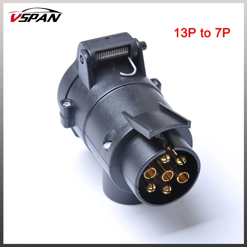 Waterproof 7 Pin to 13 Pin Caravan Camper Trailer For European Vehicle ...