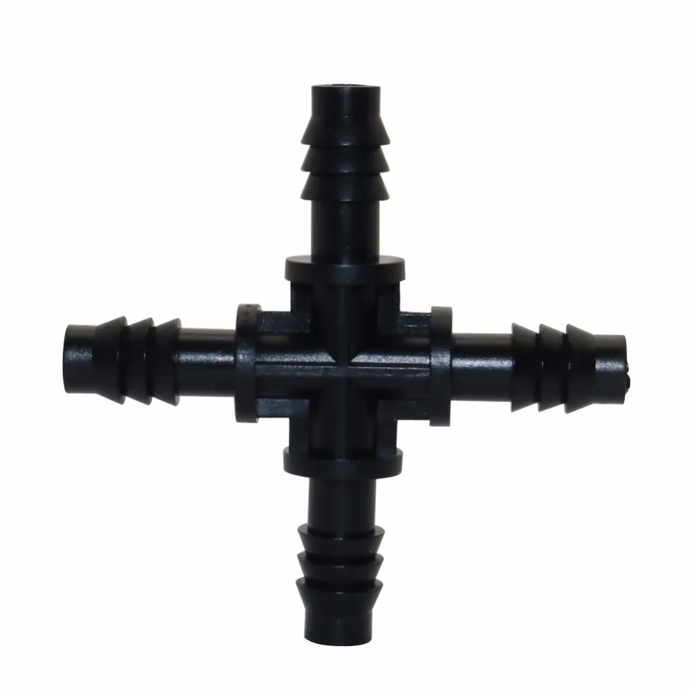 5-pcs-garden-water-connector-8-11mm-4-way-splitter-Black-plastic-hose ...