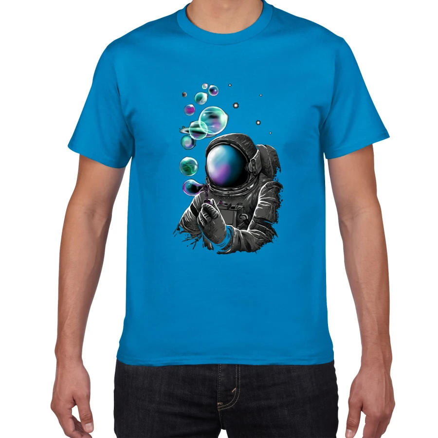 EV F629MT креативная хлопковая Футболка с планетой, Мужская свободная ...