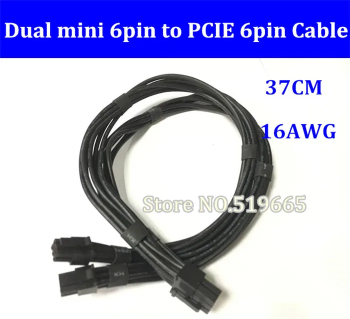 Dual Mini 6pin To Pci-e Pcie Gpu 6-pin Pci Express Power Cable For ...