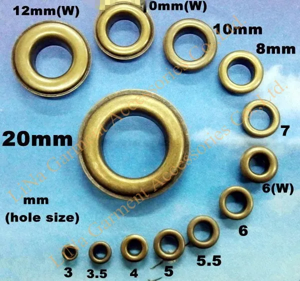 Free shipping 10mm Eyelets for Apparel and Scrapbook Antique brass ...