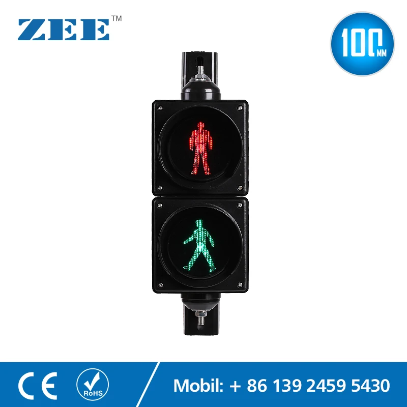 4 inches 100mm LED Traffic Light Pedestrian Traffic Signal Light Red ...
