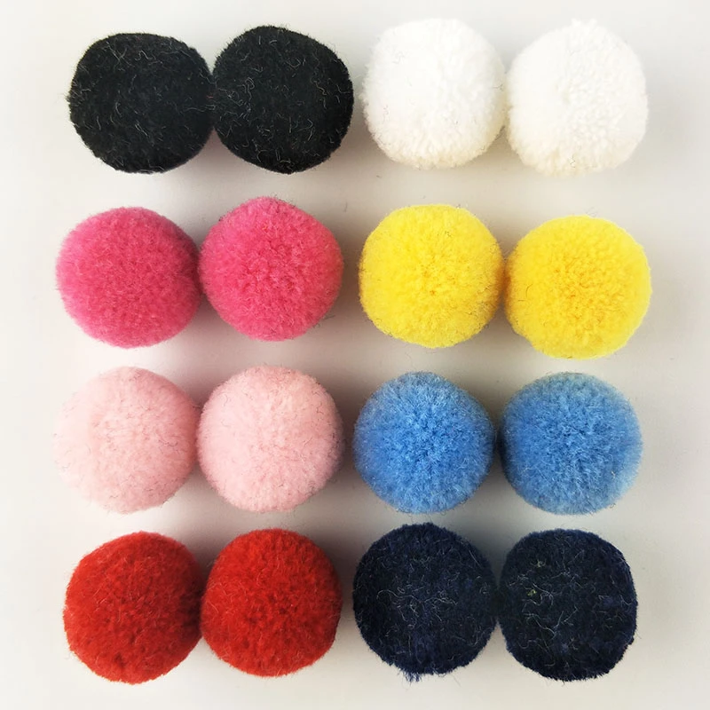 80Pcs 2cm pompom Fluffy Plush cloth Craft DIY Soft pon pom pon poms ball furball home decor ...