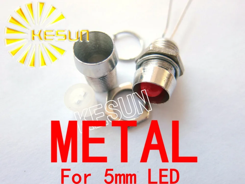 20PCS x 5mm Metal LED Holder Socket for 5mm LED Diodes-in Lamp Bases ...